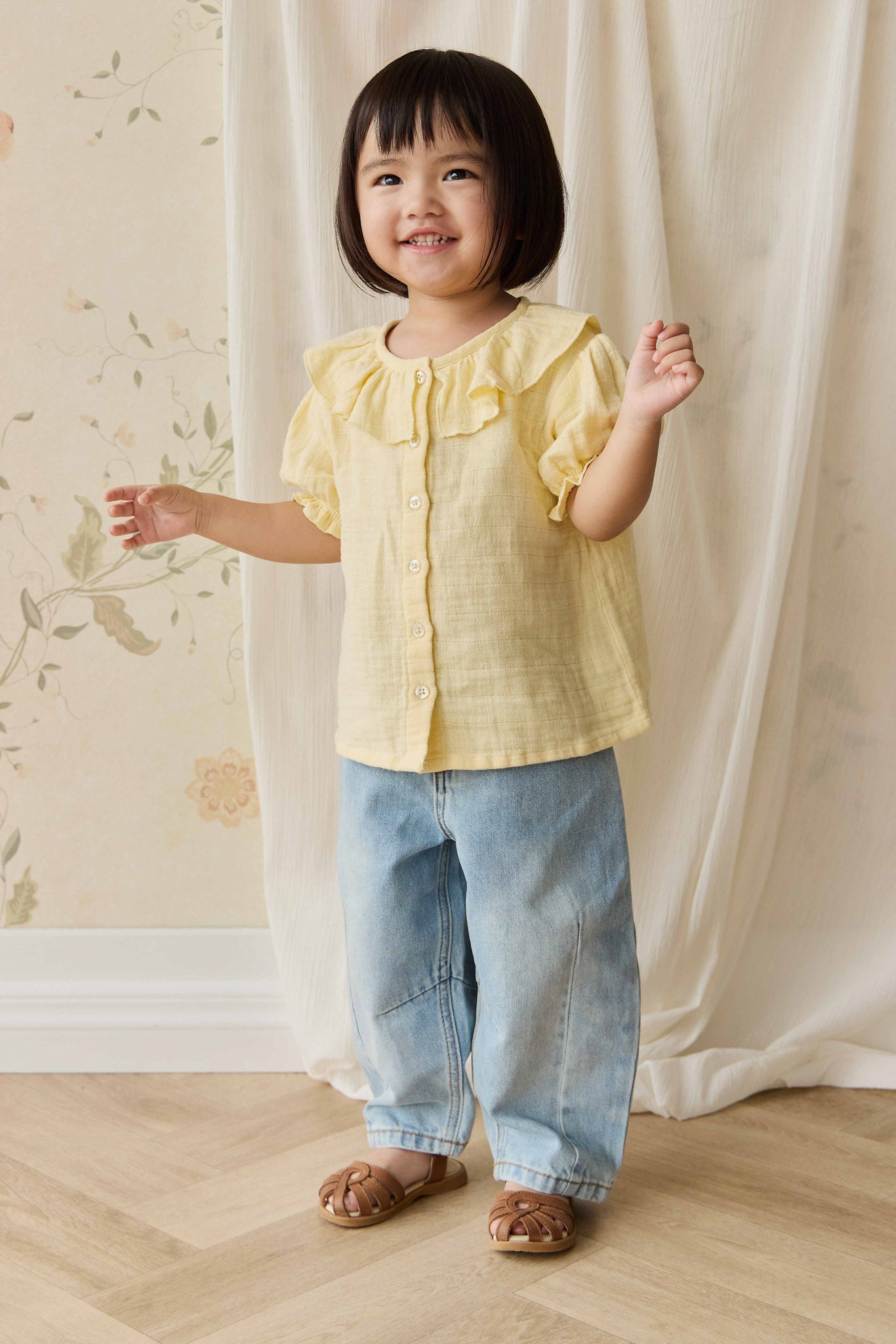 Organic Cotton Muslin Alora Top - Sunshine – Jamie Kay USA