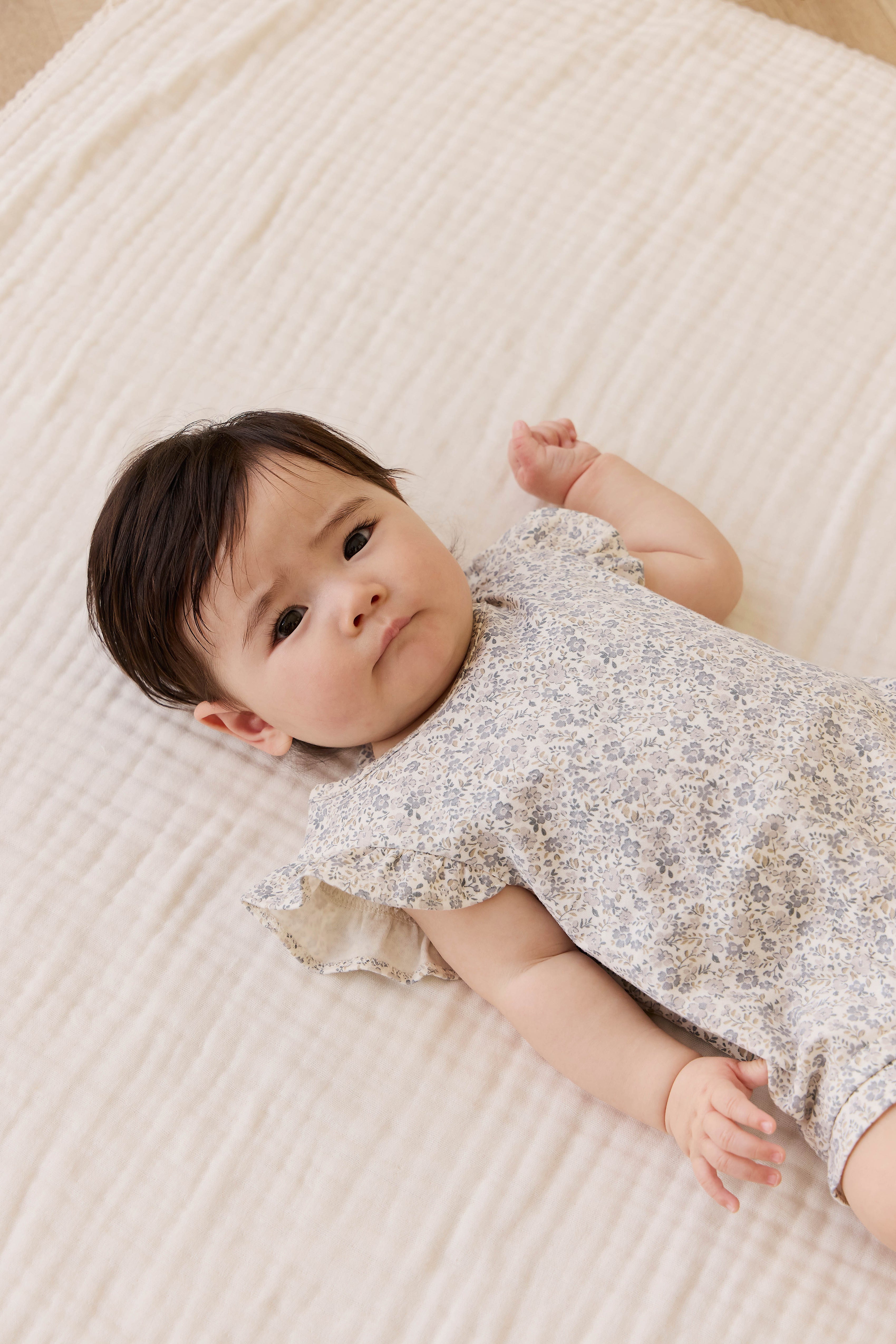 Organic Cotton Adrienne Playsuit - Tully Grey – Jamie Kay USA