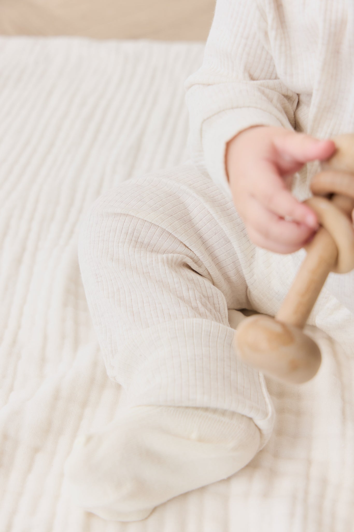 Organic Cotton Modal Frankie Onepiece - Oatmeal Marle – Jamie Kay USA