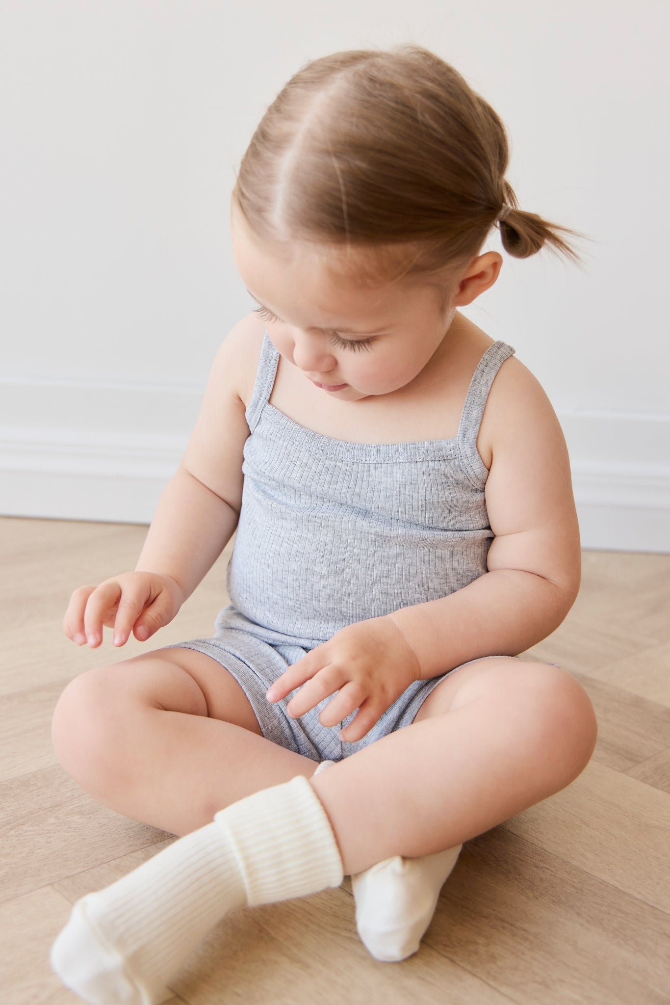 Organic Cotton Modal Elisa Bike Short - Light Grey Marle – Jamie Kay USA