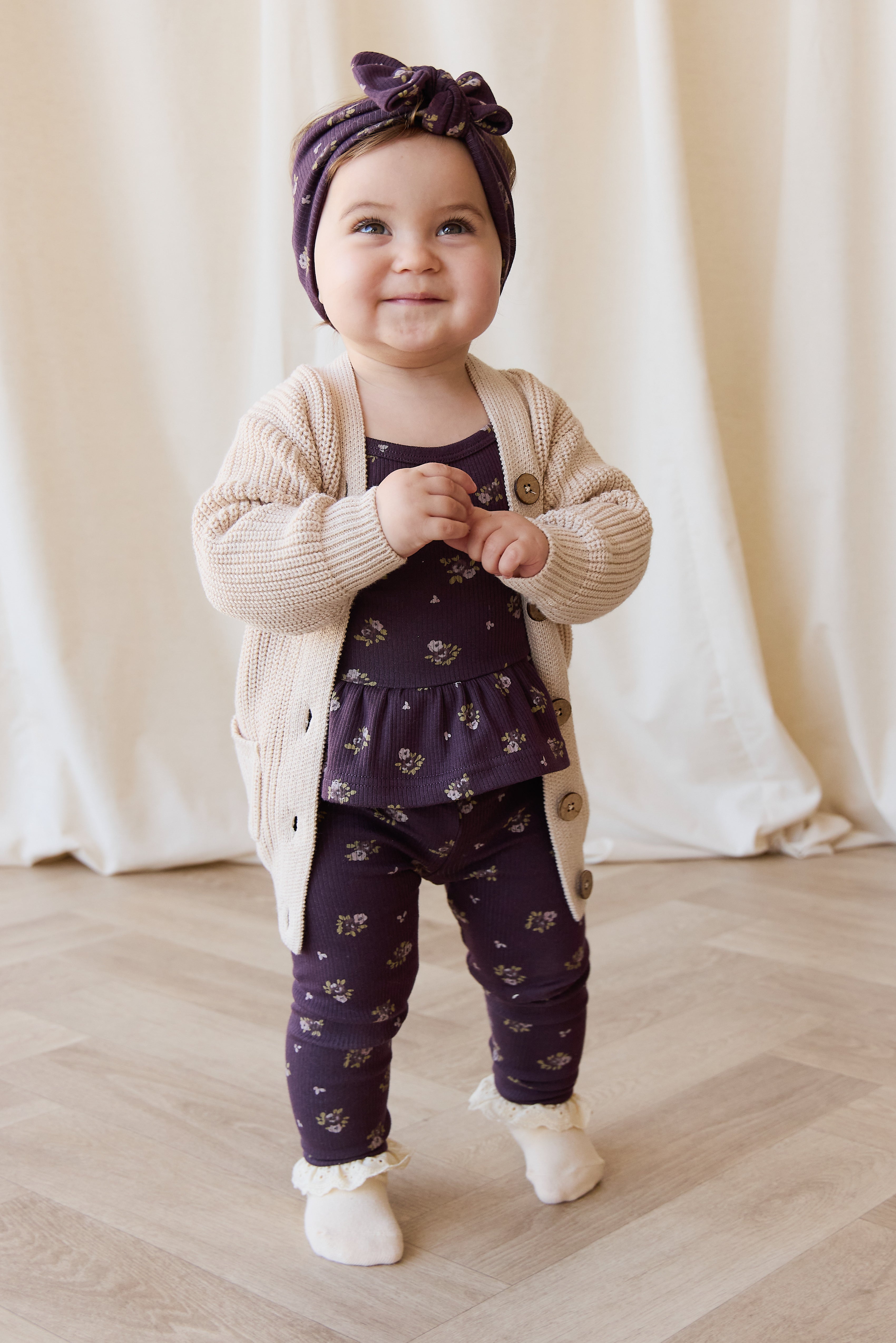 Organic Cotton Fine Rib Legging - Simone Huckleberry – Jamie Kay USA