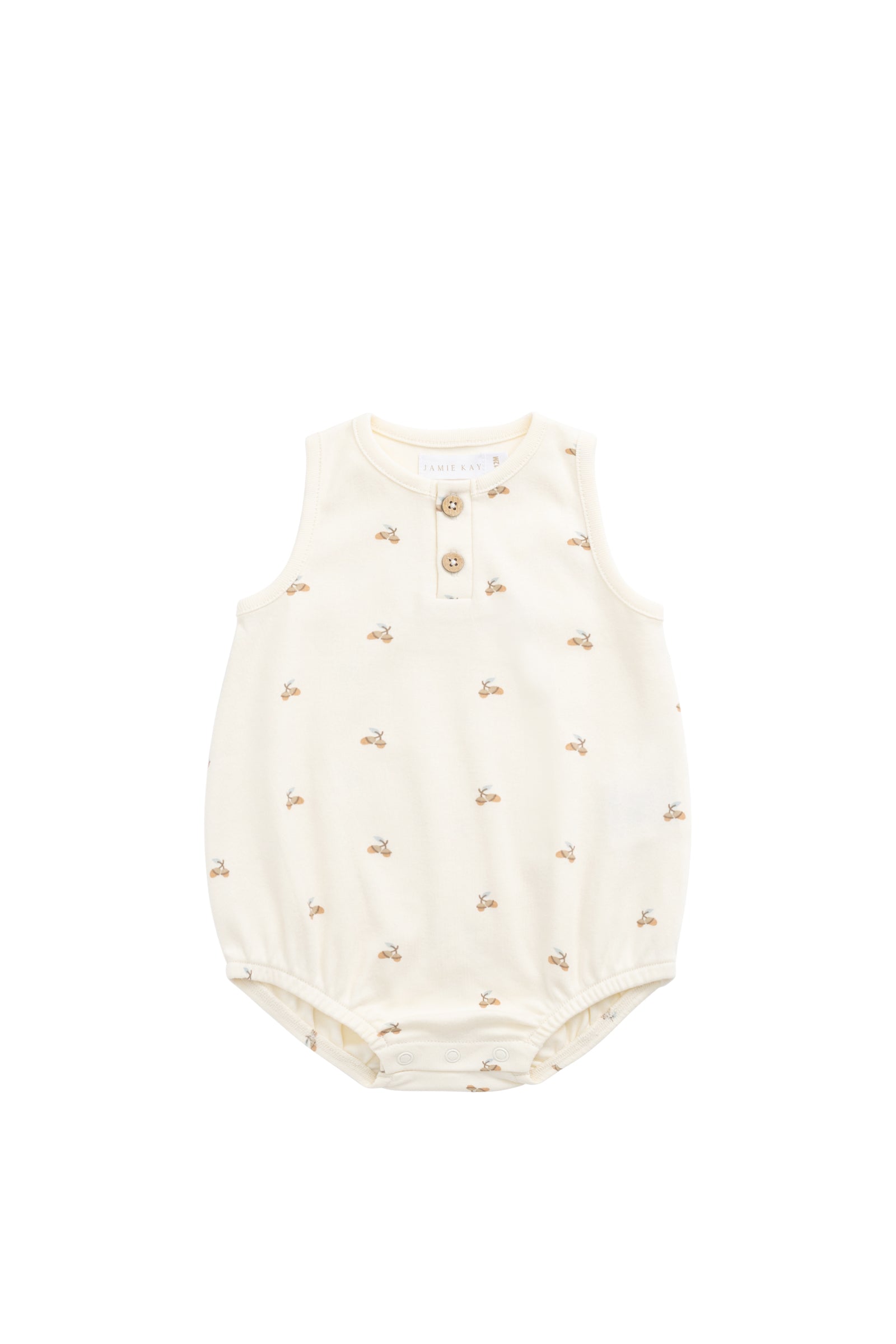 Organic Cotton Archie Playsuit - Forest Night Acorns – Jamie Kay USA