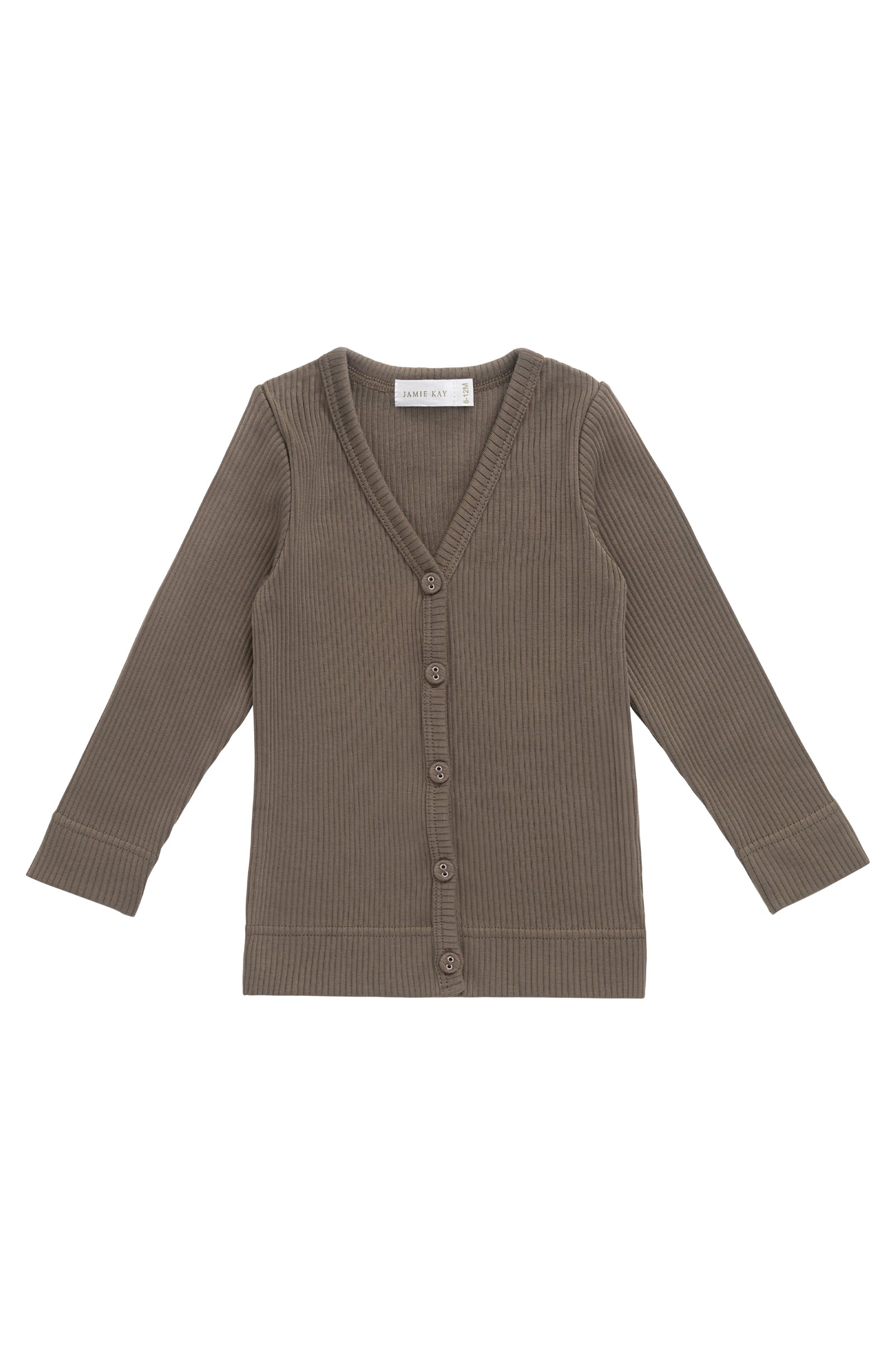 Organic Cotton Modal Cardigan - Fir Bark – Jamie Kay USA