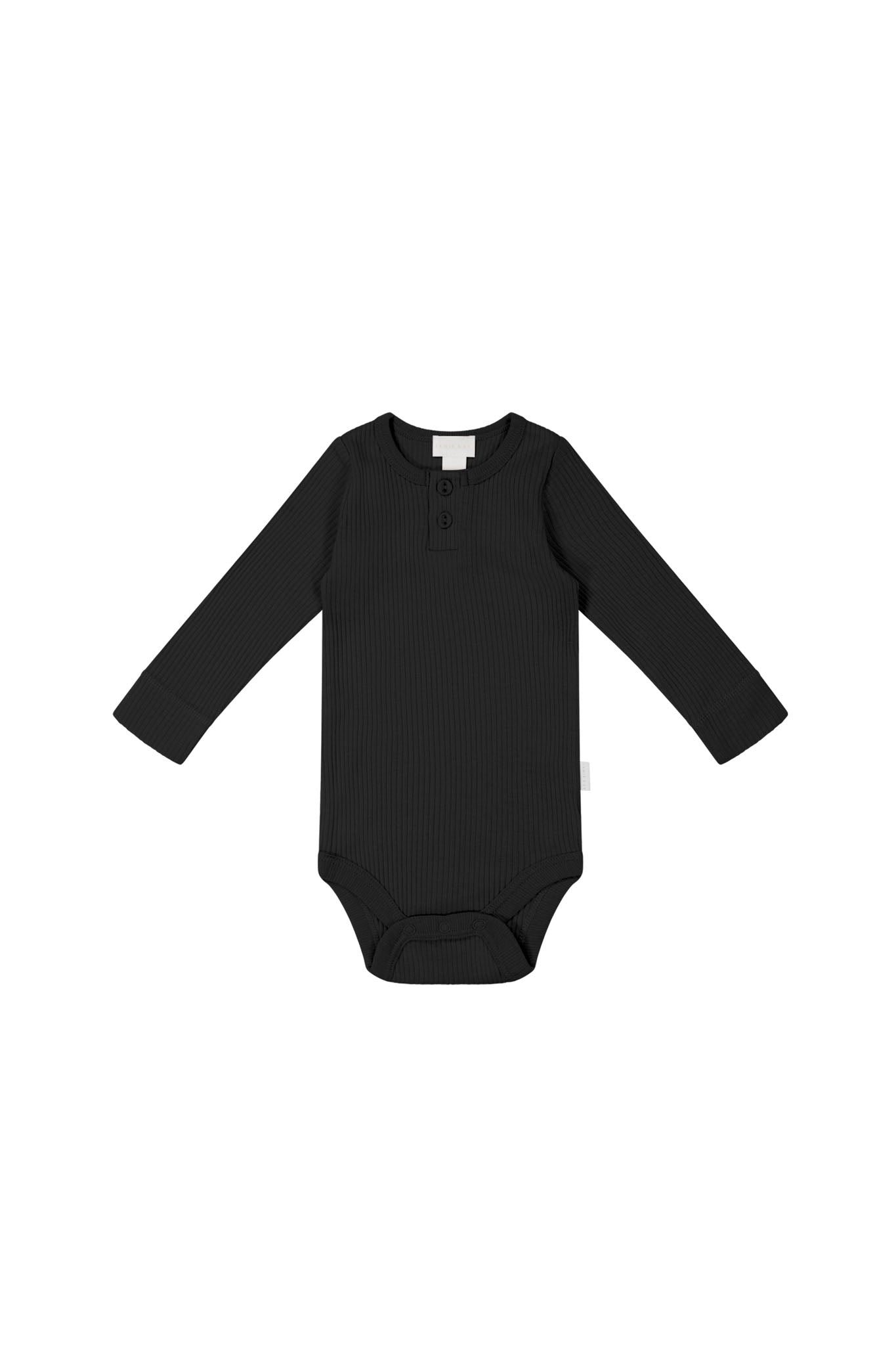 Organic Cotton Modal Long Sleeve Bodysuit - Ebony – Jamie Kay USA