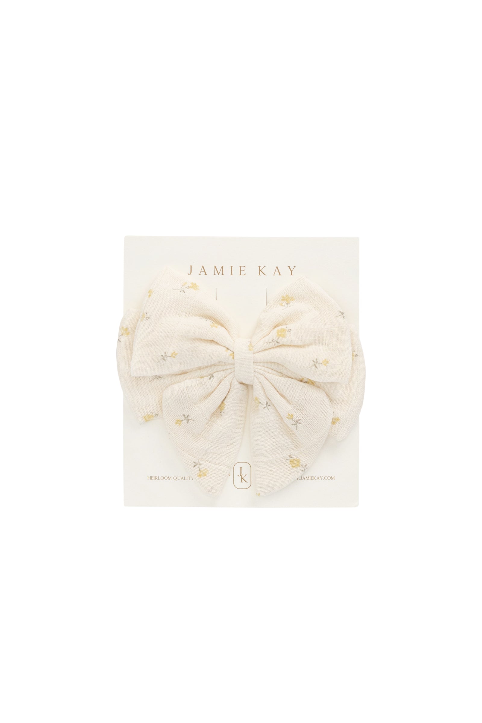 Organic Cotton Muslin Annalise Bow - Vintage Ditsy – Jamie Kay USA
