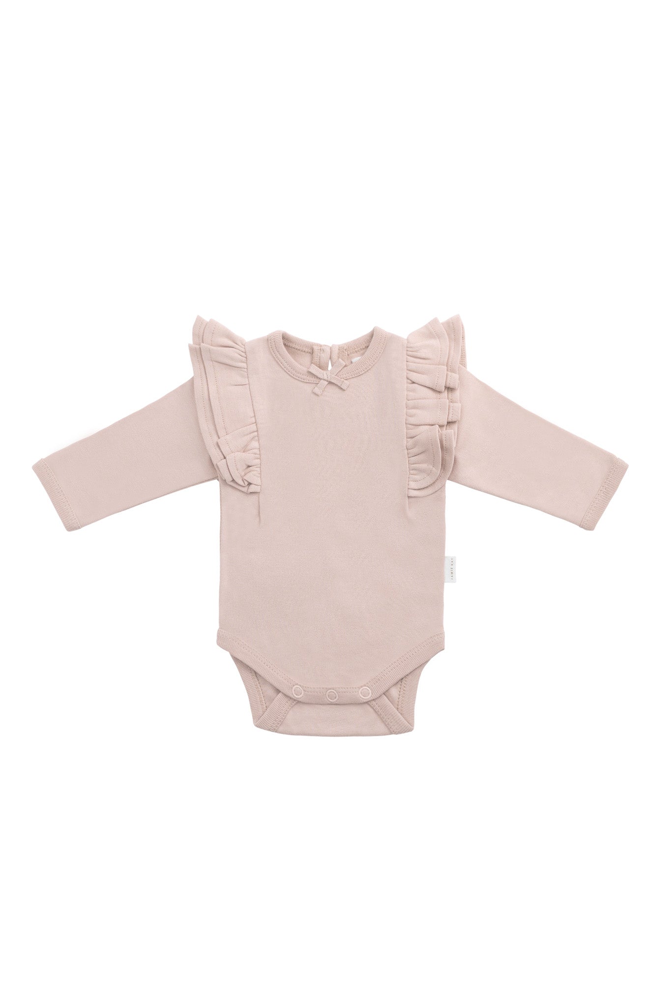 Organic Cotton Maddie Long Sleeve Bodysuit - Shell Pink – Jamie Kay USA