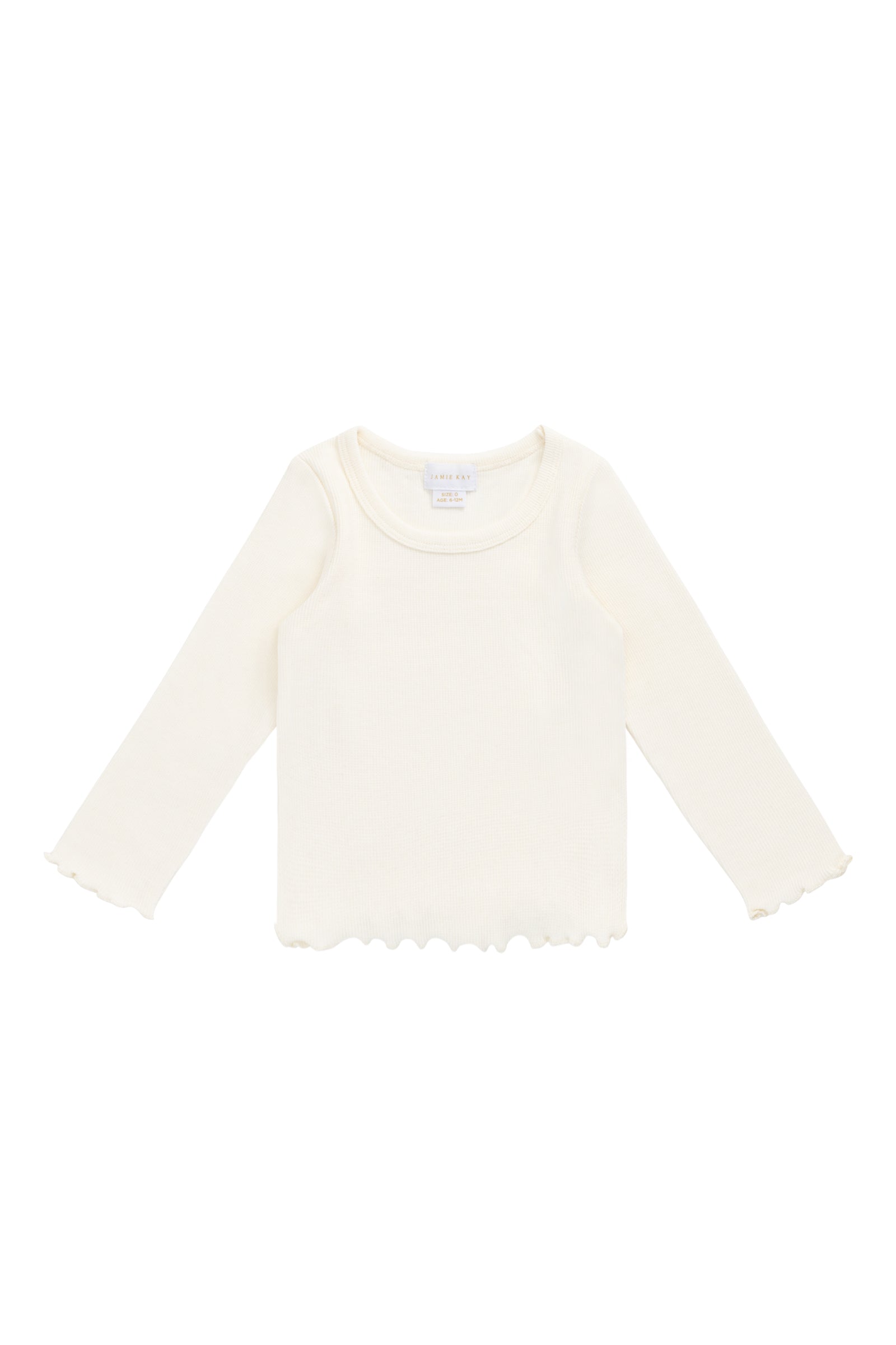 Cotton Fine Rib Agathe Top - Parchment – Jamie Kay USA