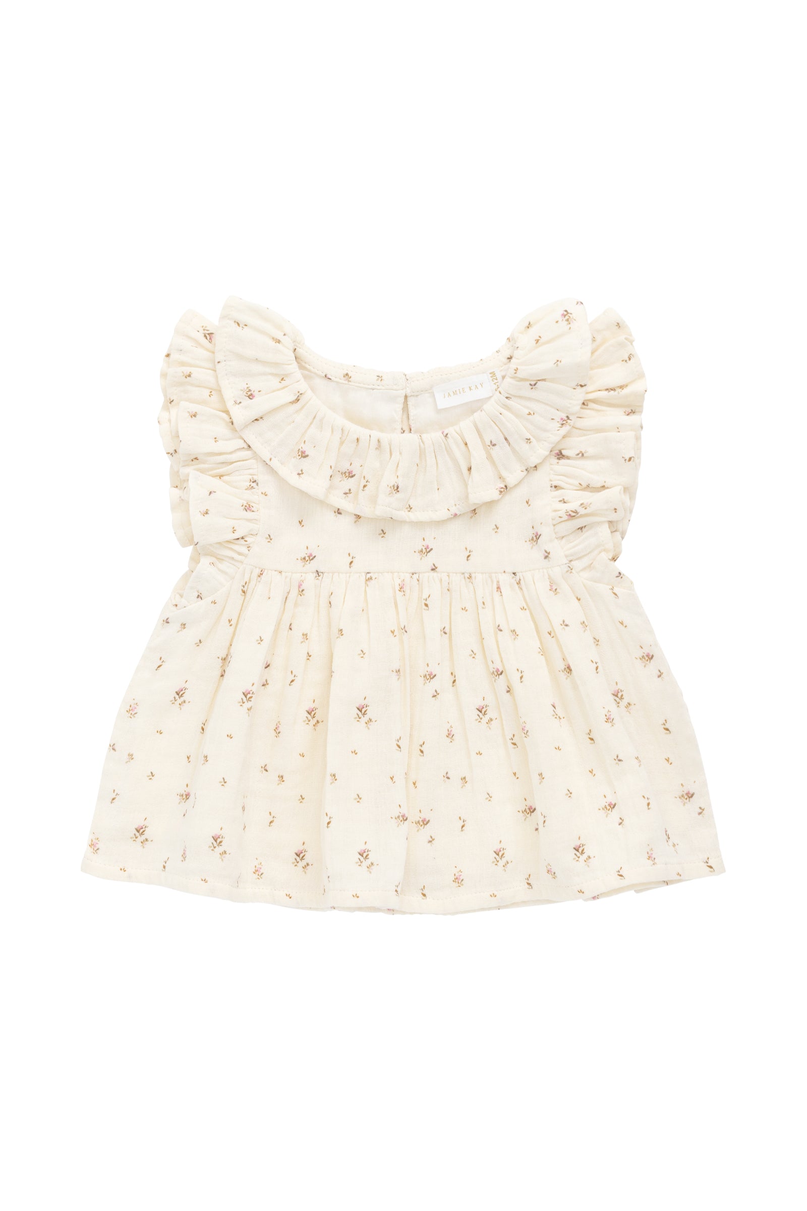 Organic Cotton Muslin Banks Blouse - Dina Antique – Jamie Kay USA