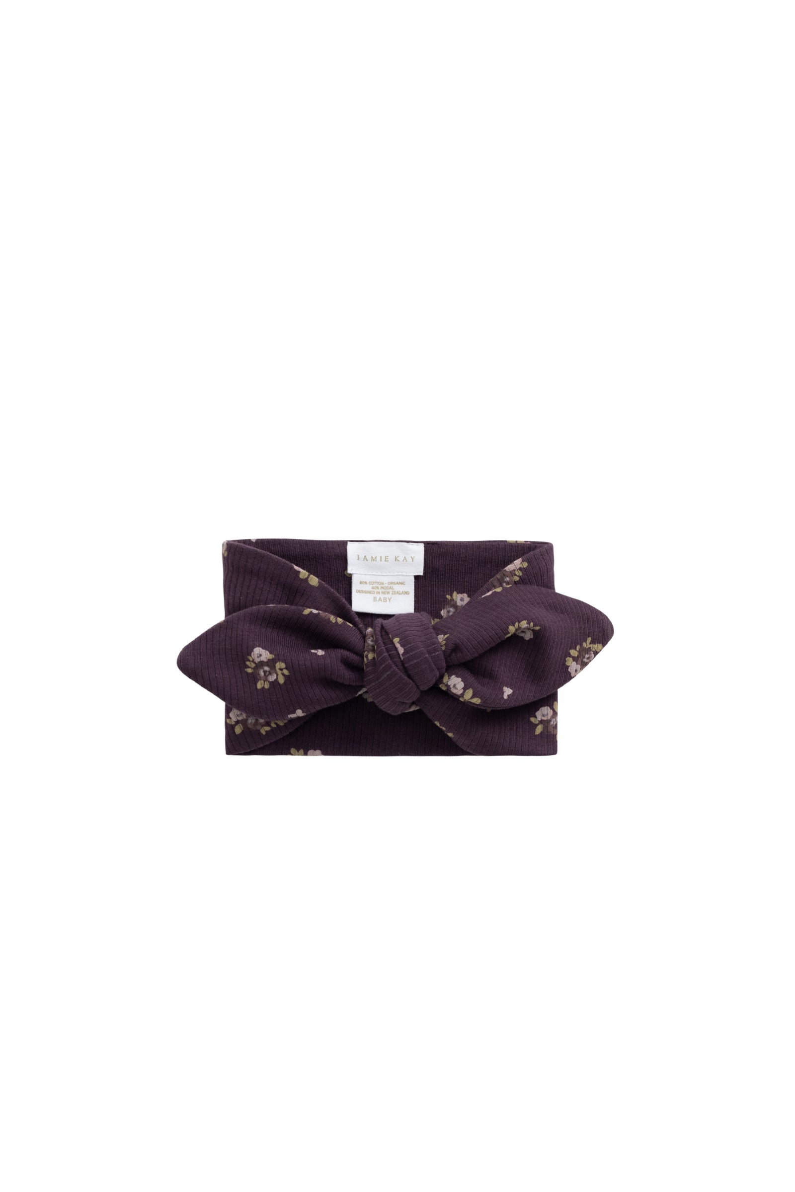 Organic Cotton Fine Rib Headband - Simone Huckleberry – Jamie Kay USA
