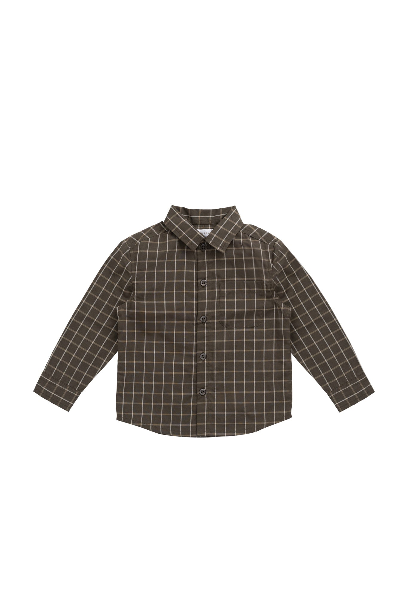 Organic Cotton Isaiah Shirt - Variegated Grid Tarmac – Jamie Kay USA
